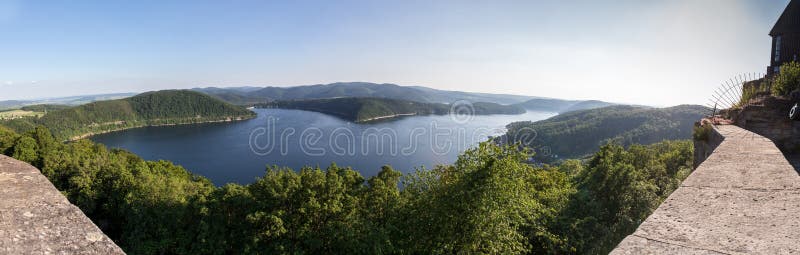 Edersee Lake Germany High Resolution Panoramic Picture Stock Photo ...