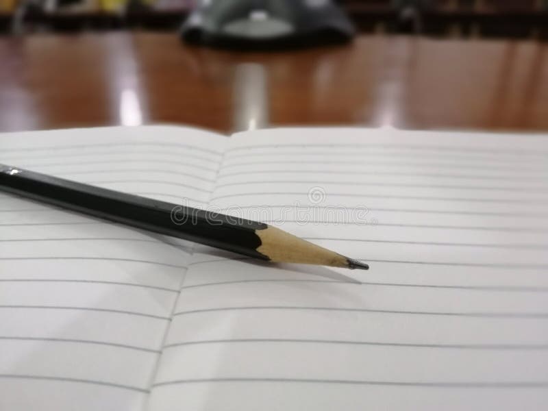 Pencil on the Paper, Writing Book Stock Photo - Image of paper, pencil ...