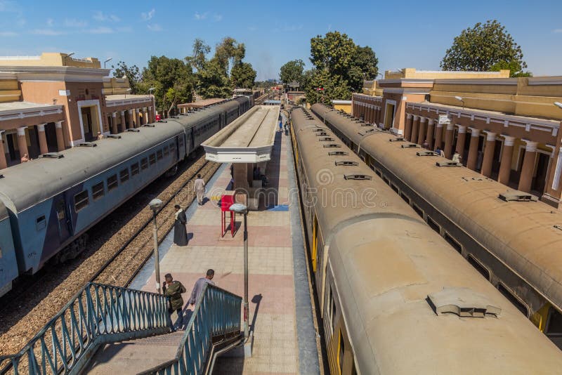 EDFU, EGYPT - FEB 17, 2019: View of Edfu Railway Station, Egy Editorial ...