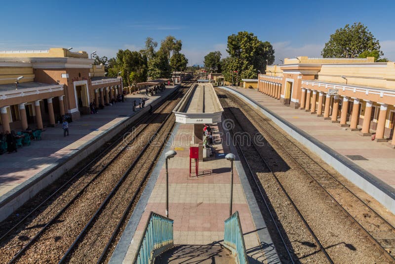 EDFU, EGYPT - FEB 17, 2019: View of Edfu Railway Station, Egy Editorial ...