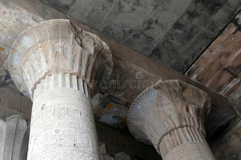 Massive Columns of the Hypostyle Hall Stock Photo - Image of capital ...