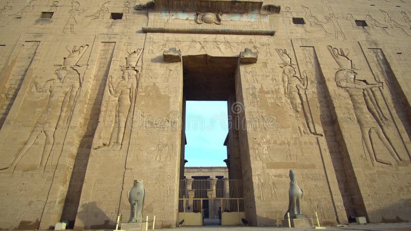 Temple of Horus, Edfu (Idfu, Edfou, Behdet), Egypt Stock Video - Video ...