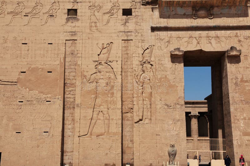 Edfu Temple on the Nile River in Egypt, Africa Editorial Stock Photo ...