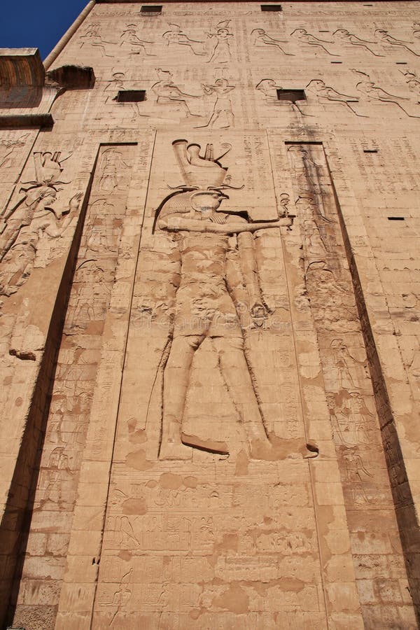 Edfu Temple on the Nile River in Egypt, Africa Editorial Photography ...
