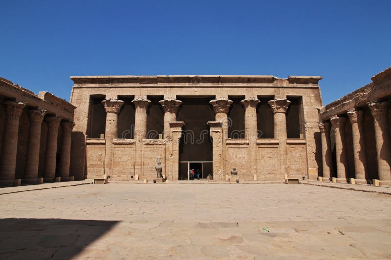 Edfu Temple on the Nile River in Egypt, Africa Editorial Stock Image ...