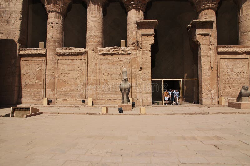 Edfu Temple on the Nile River in Egypt, Africa Editorial Image - Image ...