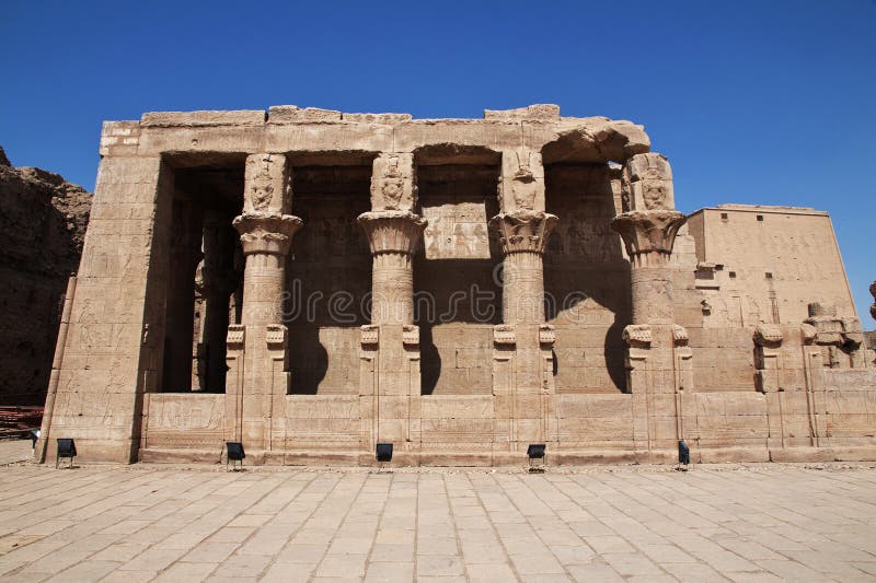 Edfu Temple on the Nile River in Egypt, Africa Editorial Stock Image ...