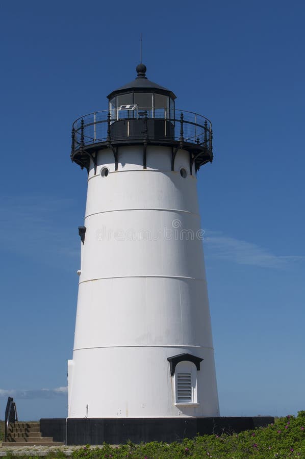 Edgartown Harbor Lighthouse on Marthas Vineyard Stock Photo - Image of ...