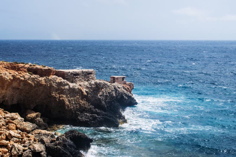 At the Edge stock photo. Image of panorama, rocky, malta - 114344686