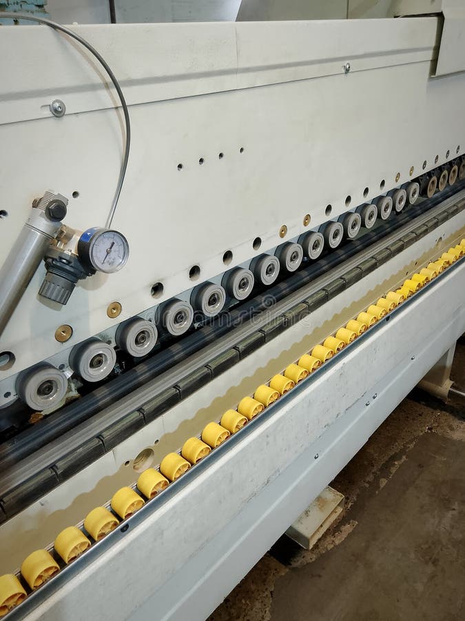 Edge Banding Machine Rollers Stock Image - Image of industry, banding ...