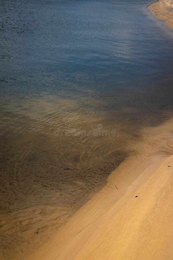 Edge of a Beach with Transparent and Calm Waters. Undulating Tropical ...