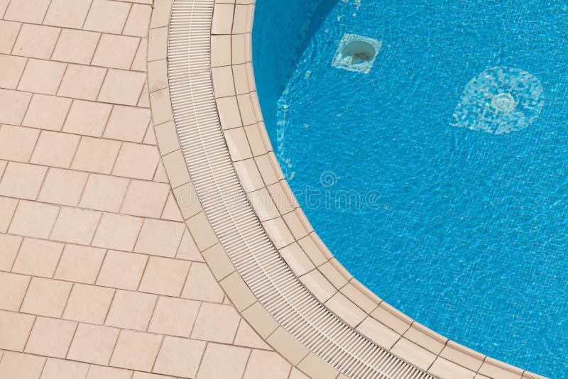 Edge of Beautiful Luxury Swimming Pool. Top View Stock Image - Image of ...