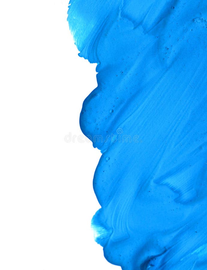 Edge of the Blue Paint on the White Paper Stock Photo - Image of ...