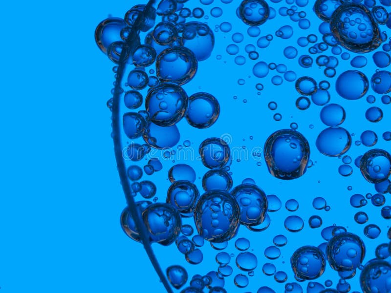Edge of Bubbles - Blue Macro Background Stock Image - Image of abstract ...