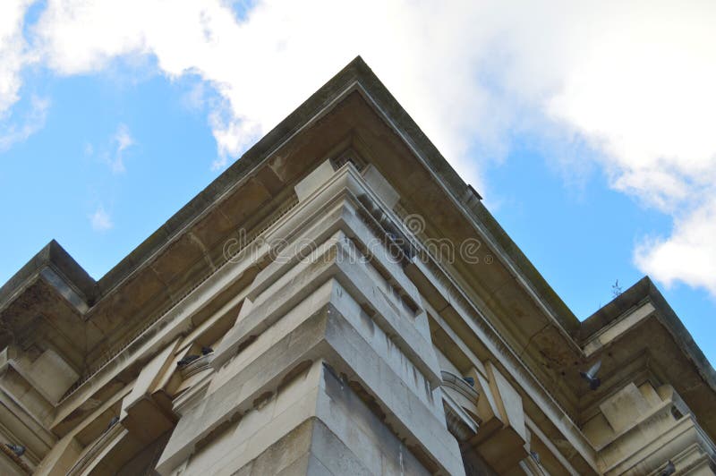Edge of a Building S Concrete Roof Stock Image - Image of empty ...