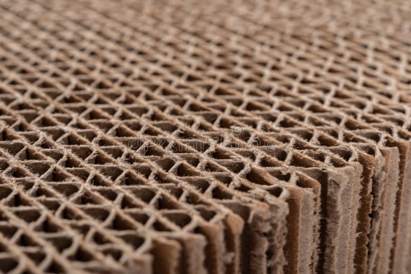 Edge of an Cardboard Corrugated Block Stock Image - Image of crumpled ...
