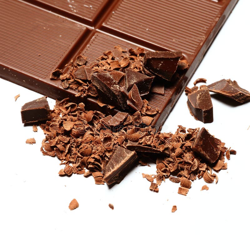 Edge of the Chocolate with Shavings Stock Image - Image of sweet ...