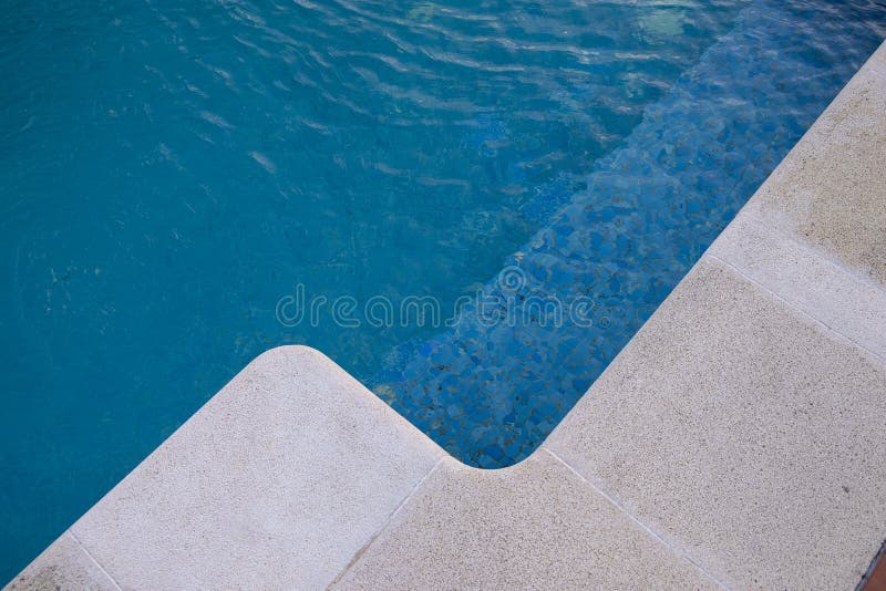 Edge of a Clear Water Pool, Summer Time Stock Image - Image of ...