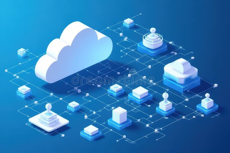 Edge Cloud Computing Network Diagram Stock Illustration - Illustration of technology, edge ...