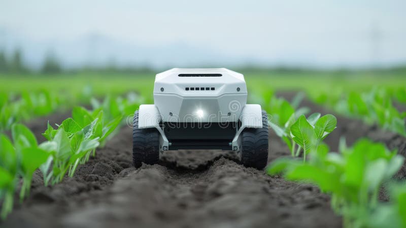 Edge Computing Autonomous Agriculture Robots Stock Illustration ...