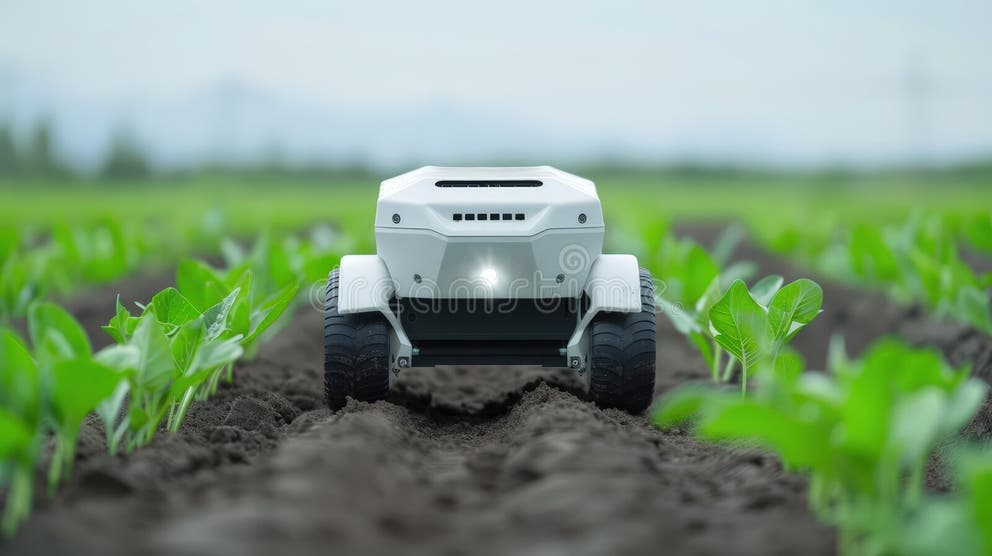 Edge Computing Autonomous Agriculture Robots Stock Illustration ...