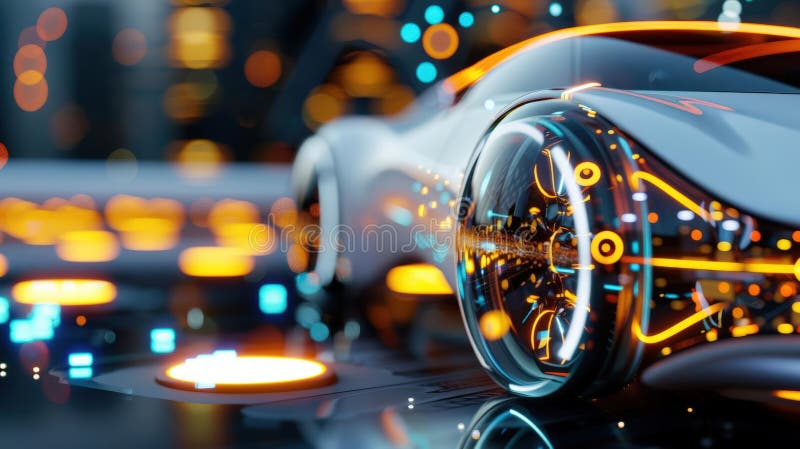 Edge Computing Autonomous Vehicle Stock Illustration - Illustration of ...