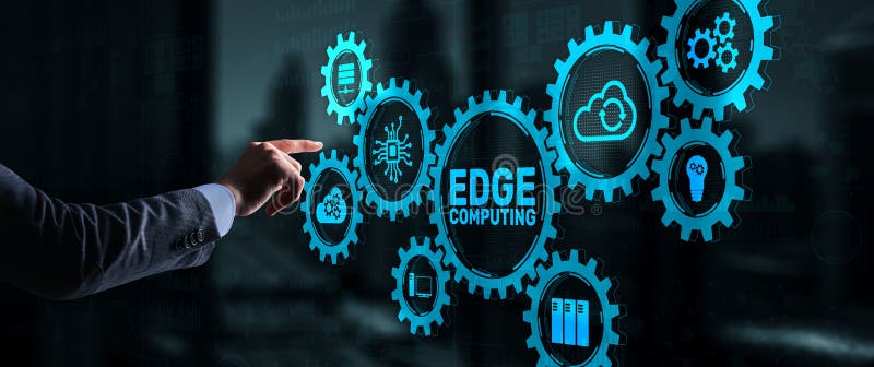 EDGE Computing, Internet and Modern Technology Concept on Modern Server ...