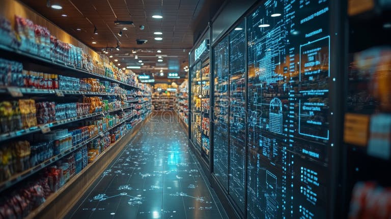 Edge Computing Demonstration in a Supermarket Aisle Showcasing Real ...