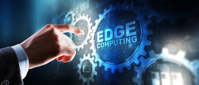 Edge Computing. Distributed Computing on Devices Stock Photo - Image of ...