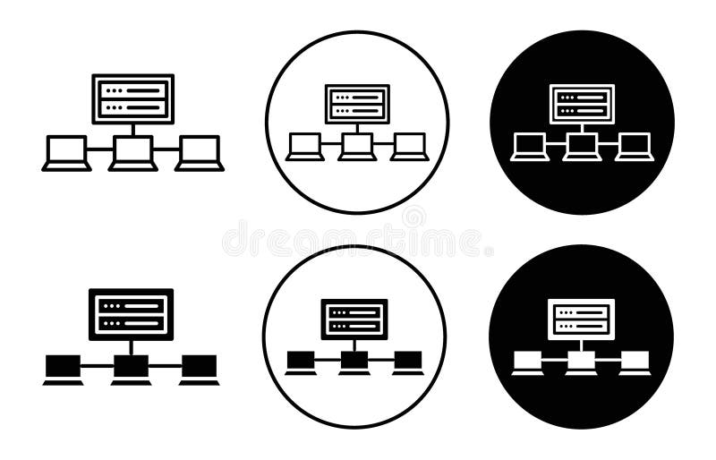 Edge Computing Icon Collection of Outline Thin Line Symbol or Sign ...