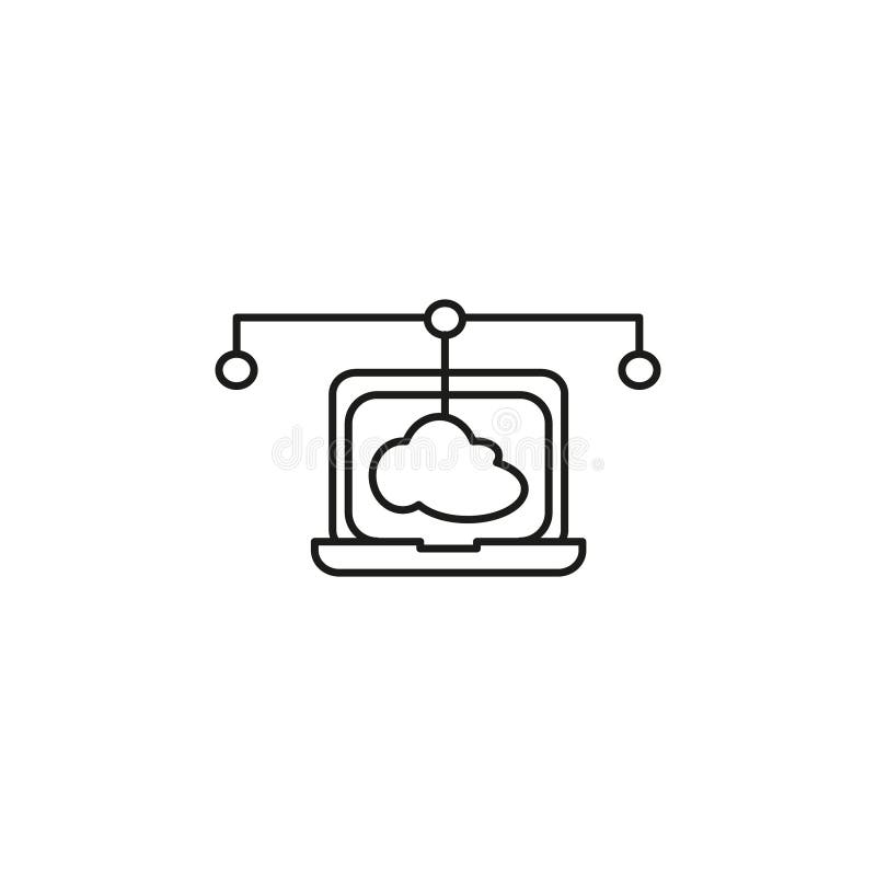 Edge Computing Icon Flat Line Symbol Set Stock Illustration ...
