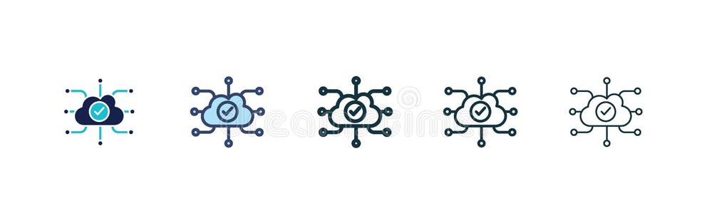Edge Computing Icon Vector Set on White Background Stock Vector ...