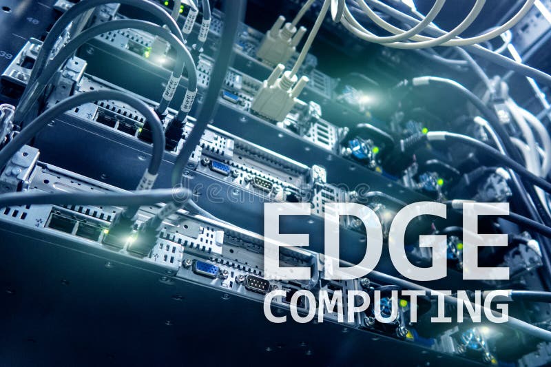 EDGE Computing, Internet and Modern Technology Concept on Modern Server ...