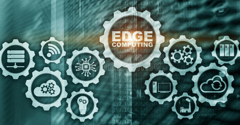 EDGE Computing, Internet and Modern Technology Concept on Modern Server ...