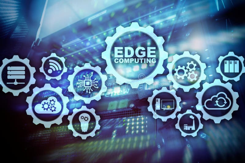 EDGE Computing, Internet and Modern Technology Concept on Modern Server ...
