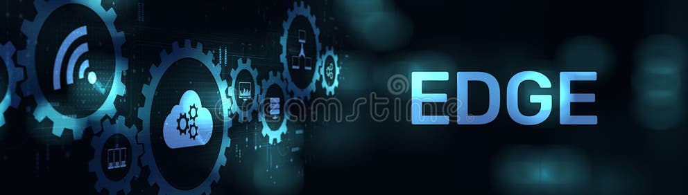 Edge Computing Processing Data Closer To the Source on a Wide Banner, Business and Technology ...