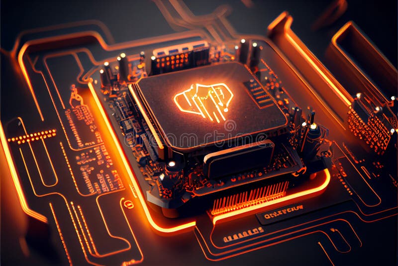 Edge Computing Processor. Innovative Industry Concept of Edge Computing ...