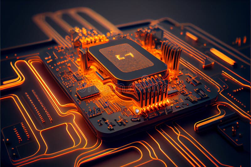 Edge Computing Processor. Innovative Industry Concept of Edge Computing ...