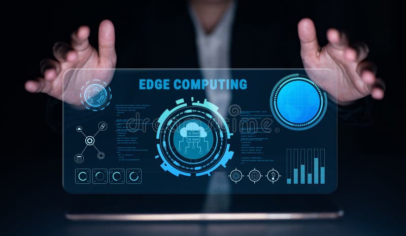 Edge Computing Technology for Decentralized Data Processing Motif Stock Image - Image of edge ...