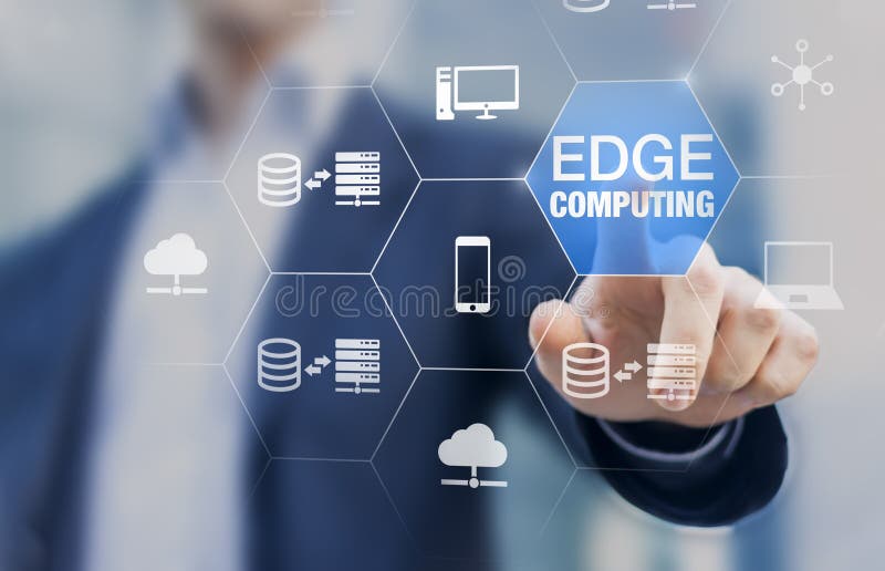 EDGE Computing, Internet and Modern Technology Concept on Modern Server ...