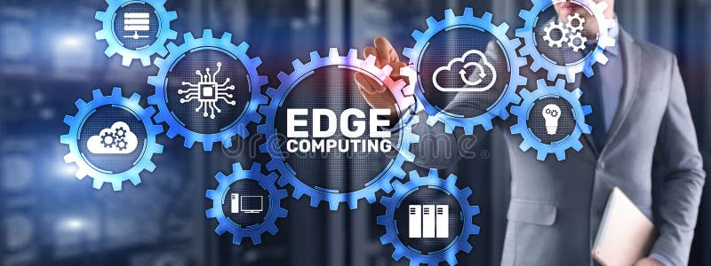 EDGE Computing, Internet and Modern Technology Concept on Modern Server ...