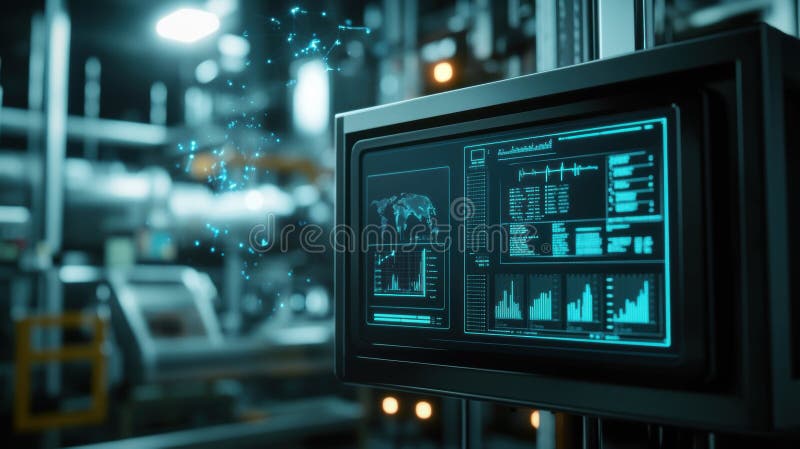 An Edge Computing Unit Attached To a Diagnostic Monitor in a Factory ...