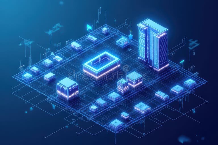 Edge Computing Visualization Stock Illustration - Illustration of ...