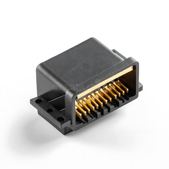 Edge Connector Isolated on a White Background Stock Photo - Image of ...