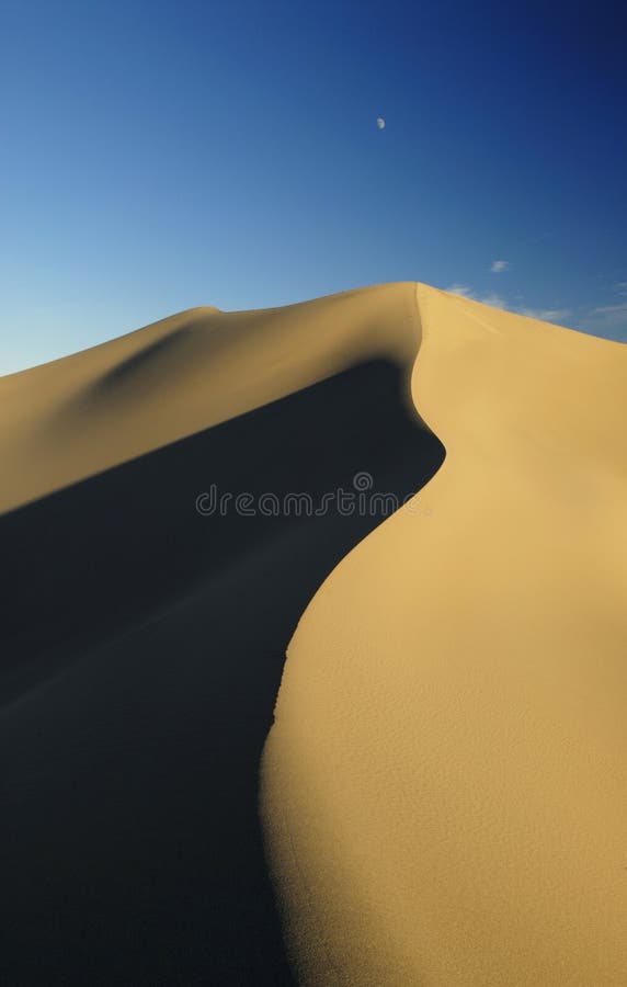 Edge of a curved sand dune stock image. Image of sunset - 3763923