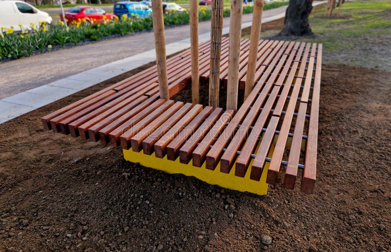 Edge of the Elevated Terrace Overlooking the Park is a Concrete Long ...