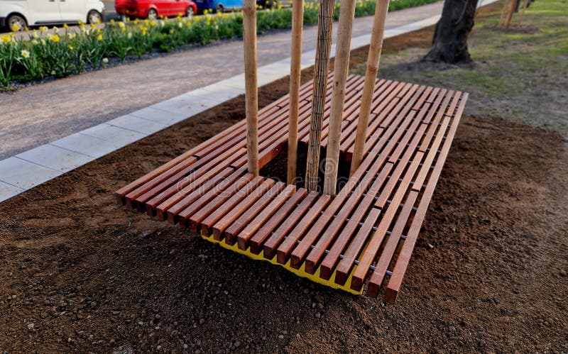 Edge of the Elevated Terrace Overlooking the Park is a Concrete Long ...