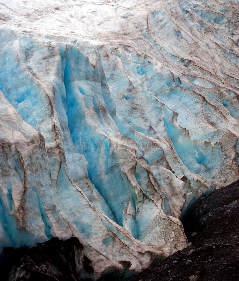 Edge of Glacier, Glacier Front, with Blue and Turquoise Light in ...