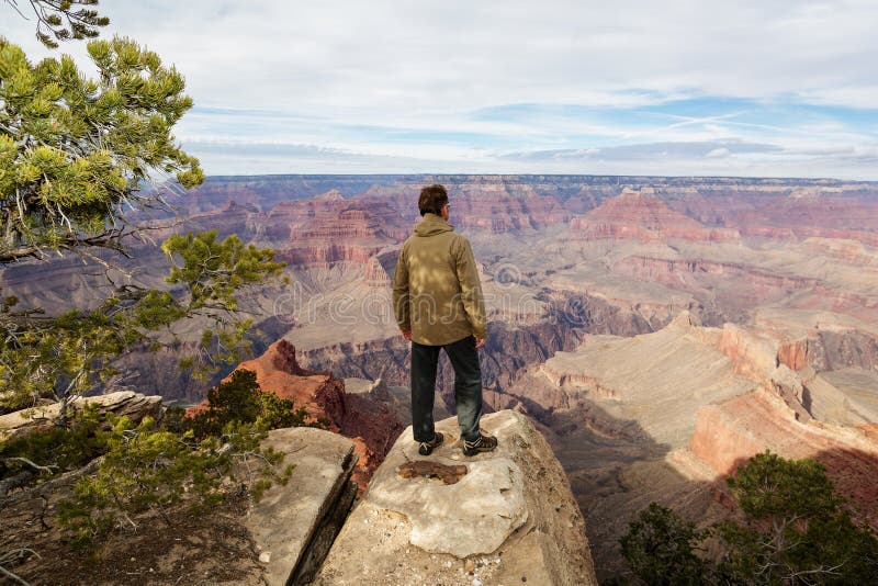 On the Edge of the Grand Canyon Stock Image - Image of landscape, edge ...