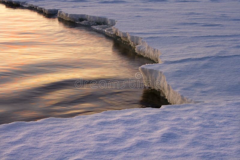 The edge of the ice. stock photo. Image of february, disperse - 18389902